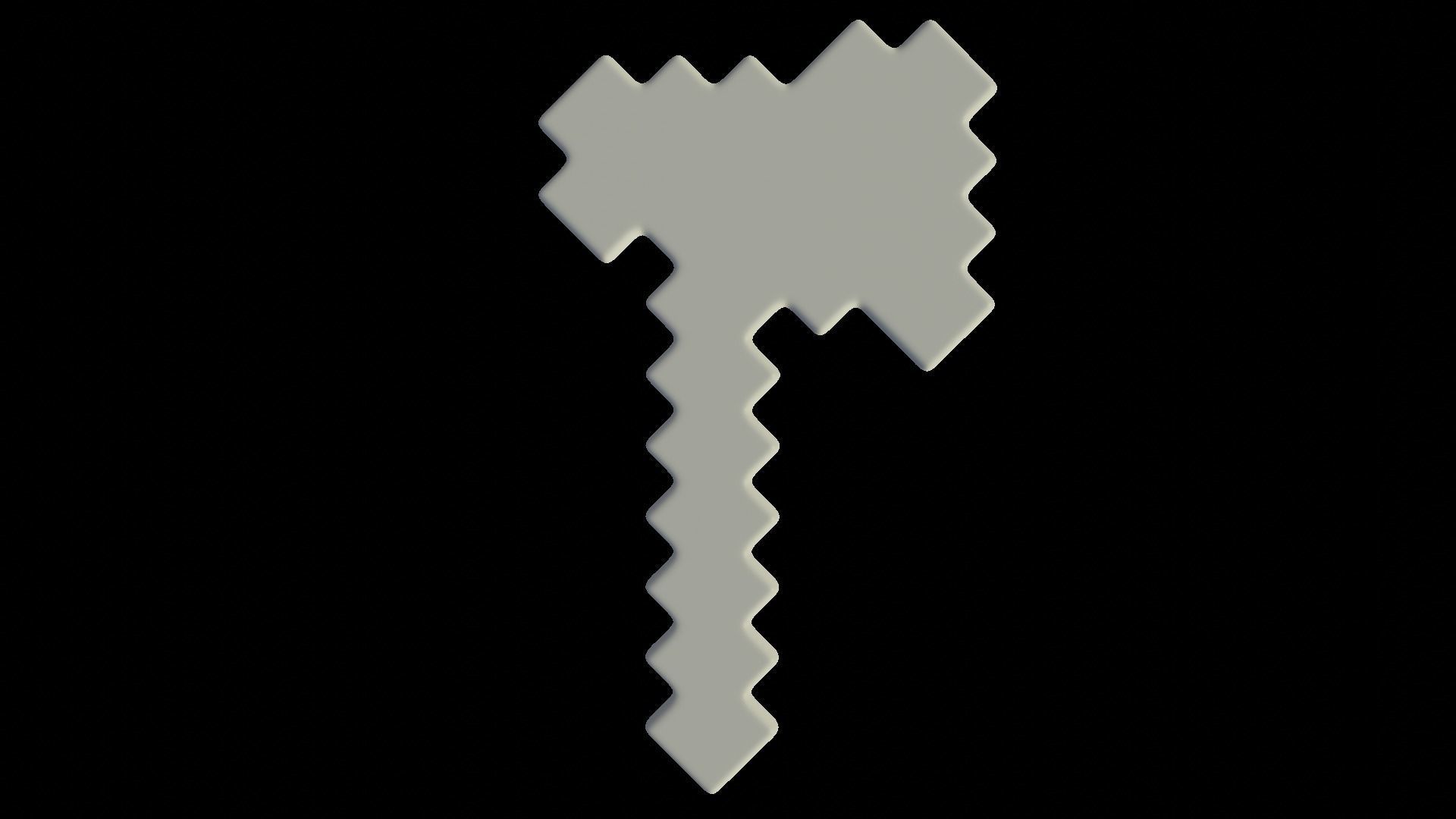 Minecraft Printable Axe 3D model 3D printable | CGTrader