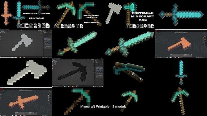 Minecraft Printable 3D Model Collection | CGTrader