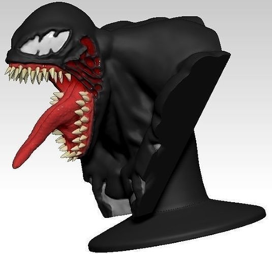 Venom bust 3D model 3D printable | CGTrader