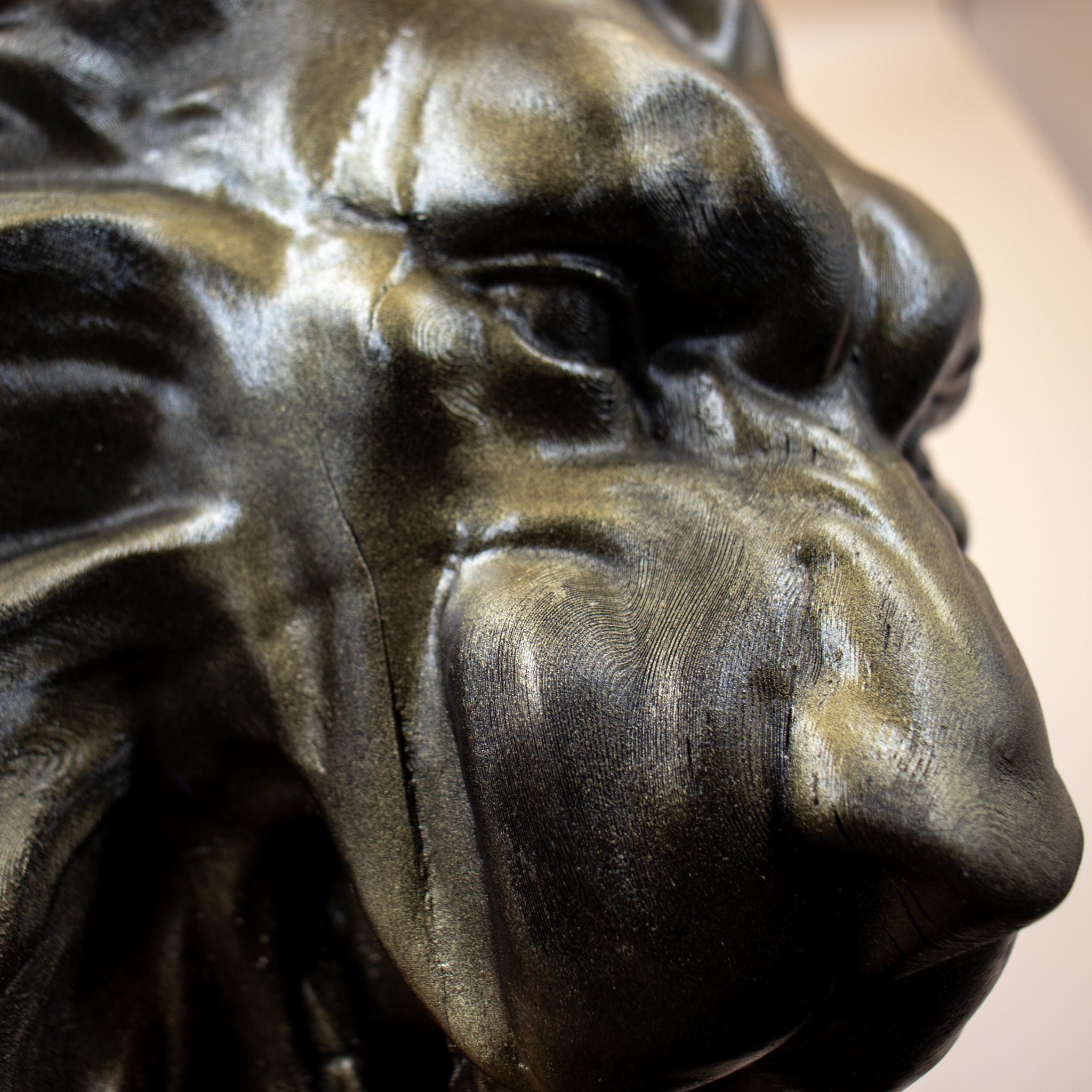Lion Face Wall Art 3D model 3D printable | CGTrader