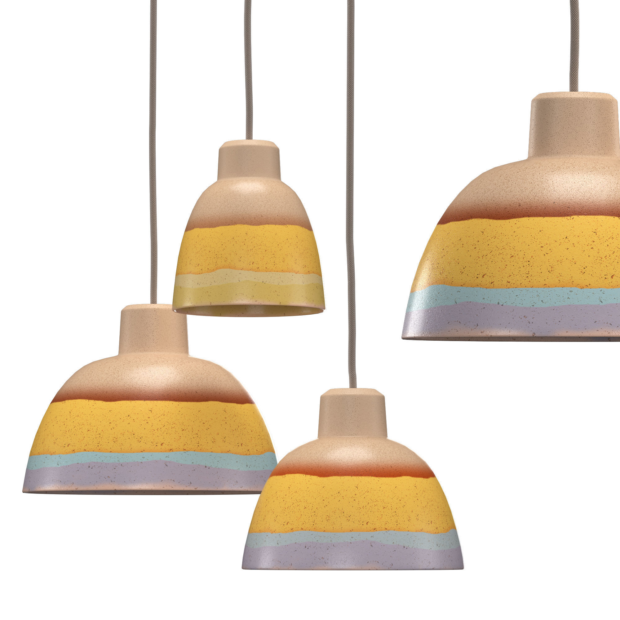 Pendant Light Dusk Yellow 3D model | CGTrader