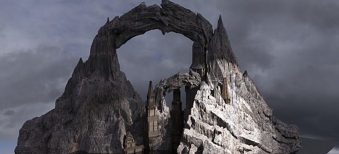 High Fantasy Cliff range 1 3D model | CGTrader