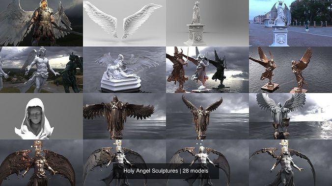 Holy Angel Sculptures 3D Model Collection | CGTrader