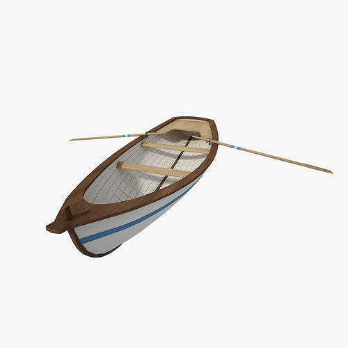 Dinghy Wooden Boat 3D model | CGTrader