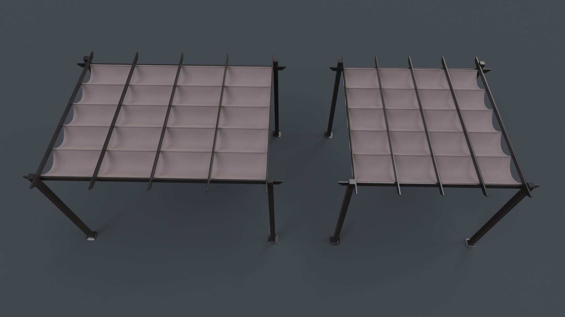 3D model PBR Wooden Pergola Gazebo A3 VR / AR / low-poly | CGTrader