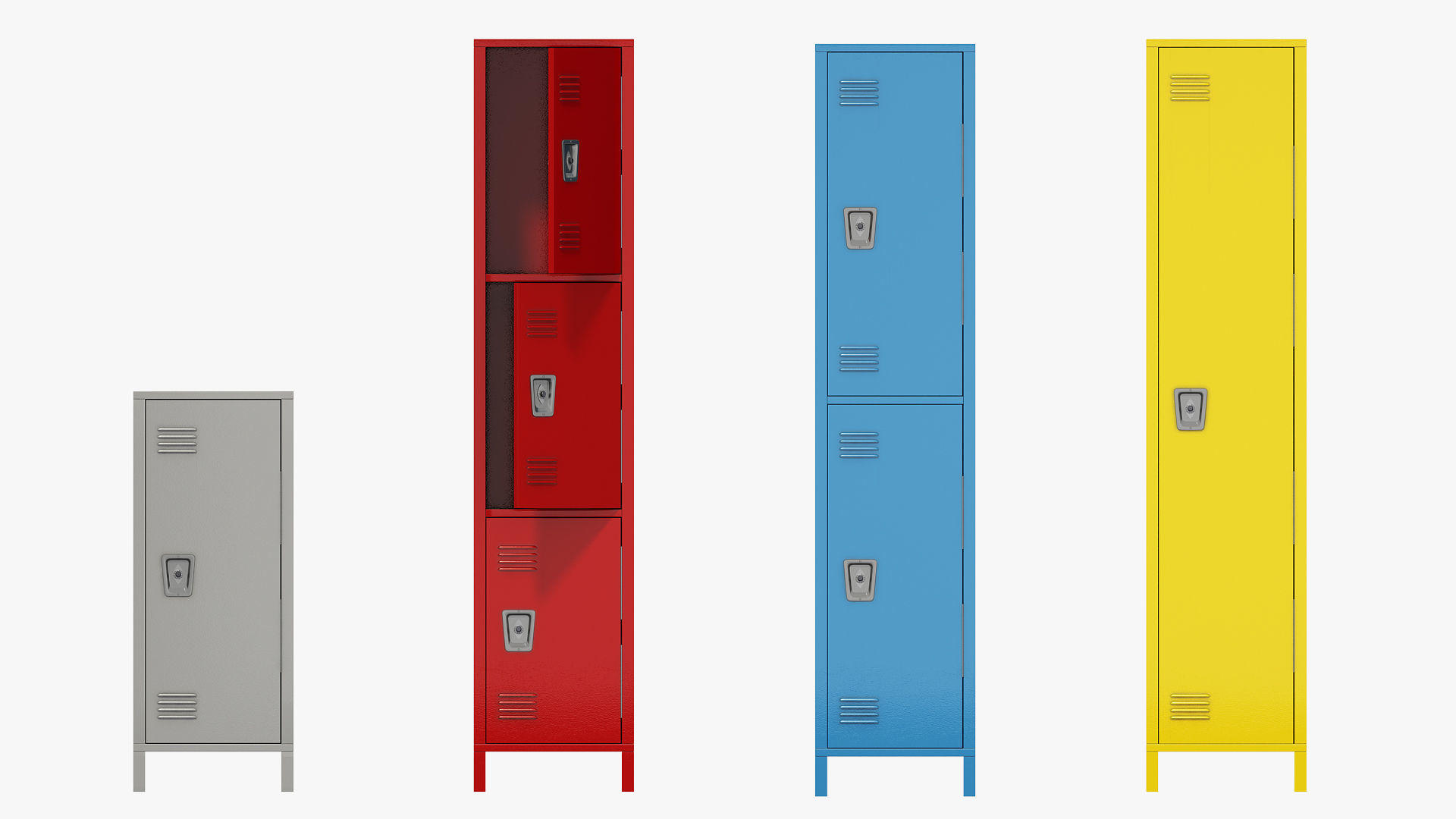 Steel Locker Family 3D model | CGTrader