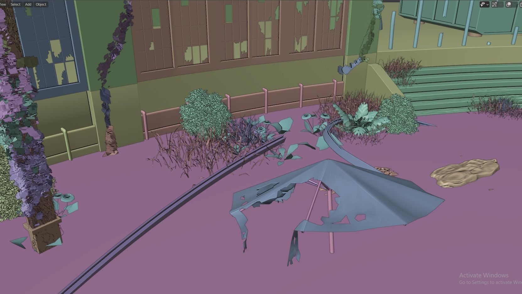 Suzume Scene - Realistic Abandoned Building Project 3D model animated ...