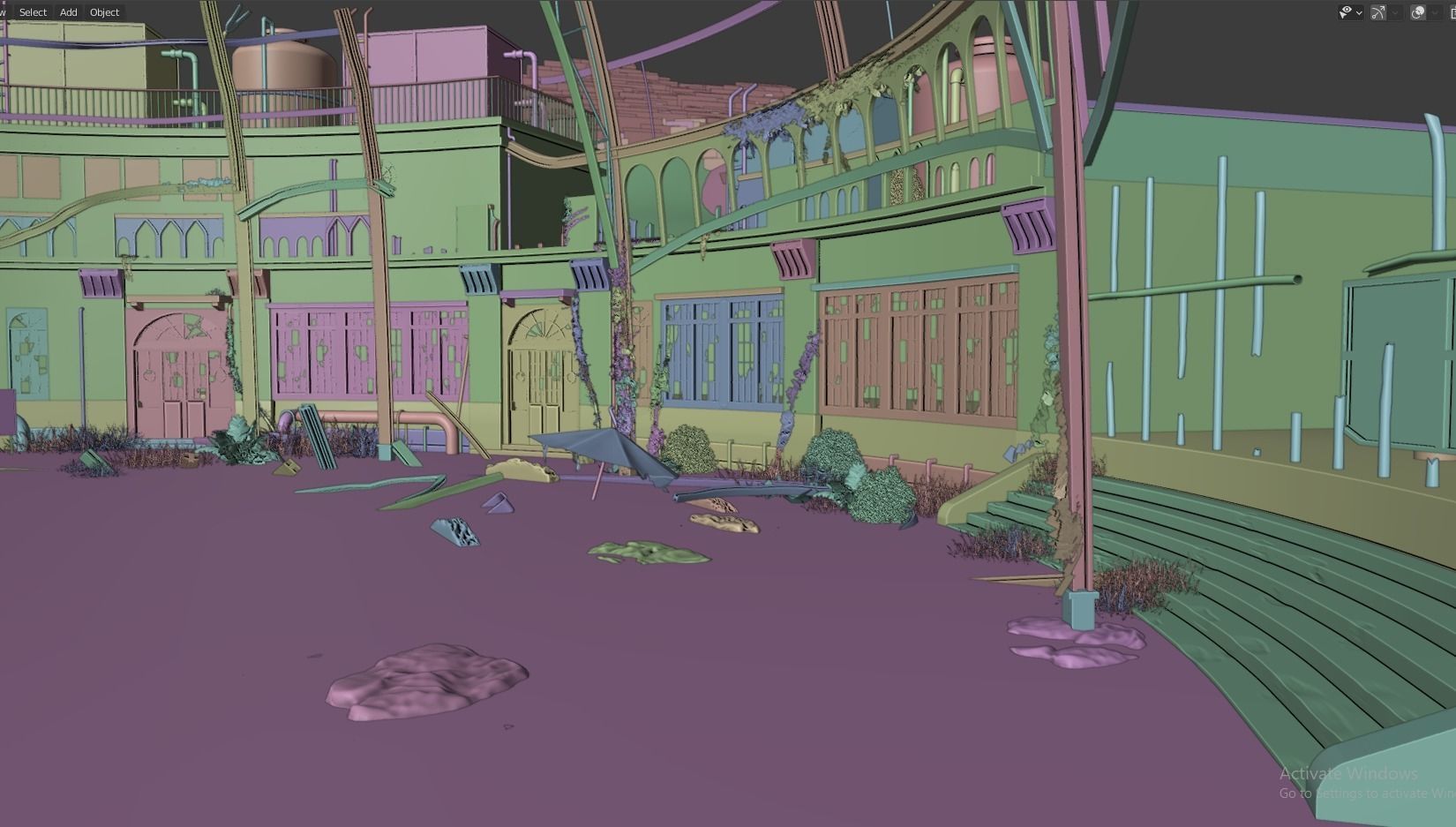 Suzume Scene - Realistic Abandoned Building Project 3D model animated ...