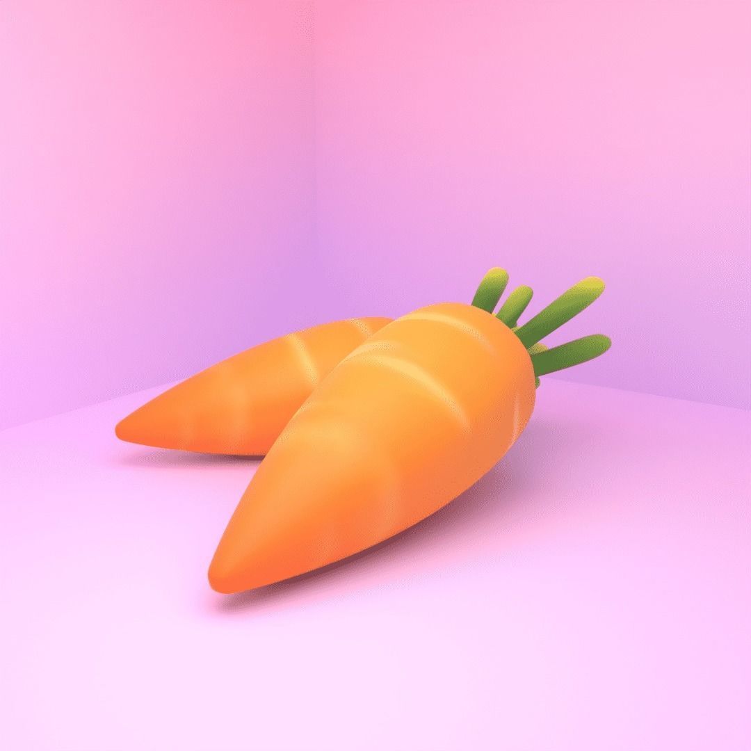 carrot 3D Model two carrots 3D model | CGTrader