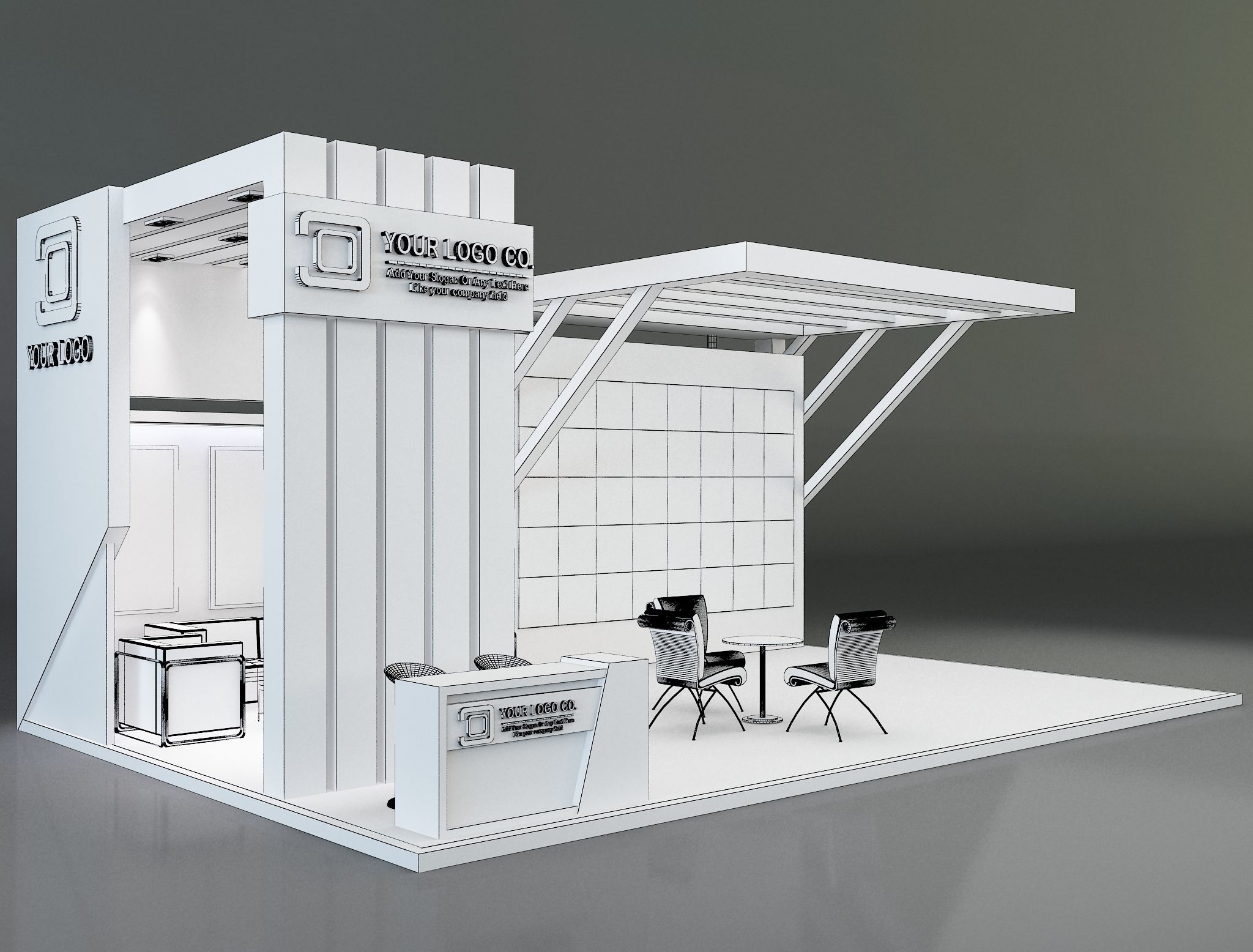 Booth Exhibition Stand a641 3D model | CGTrader