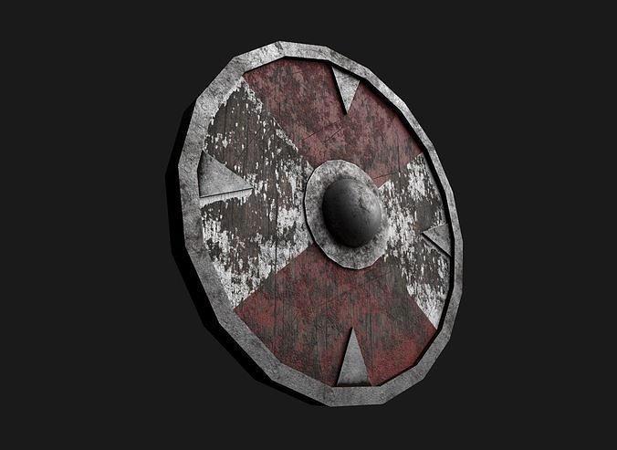 Viking Shield game ready 3d model free VR / AR / low-poly 3D model ...