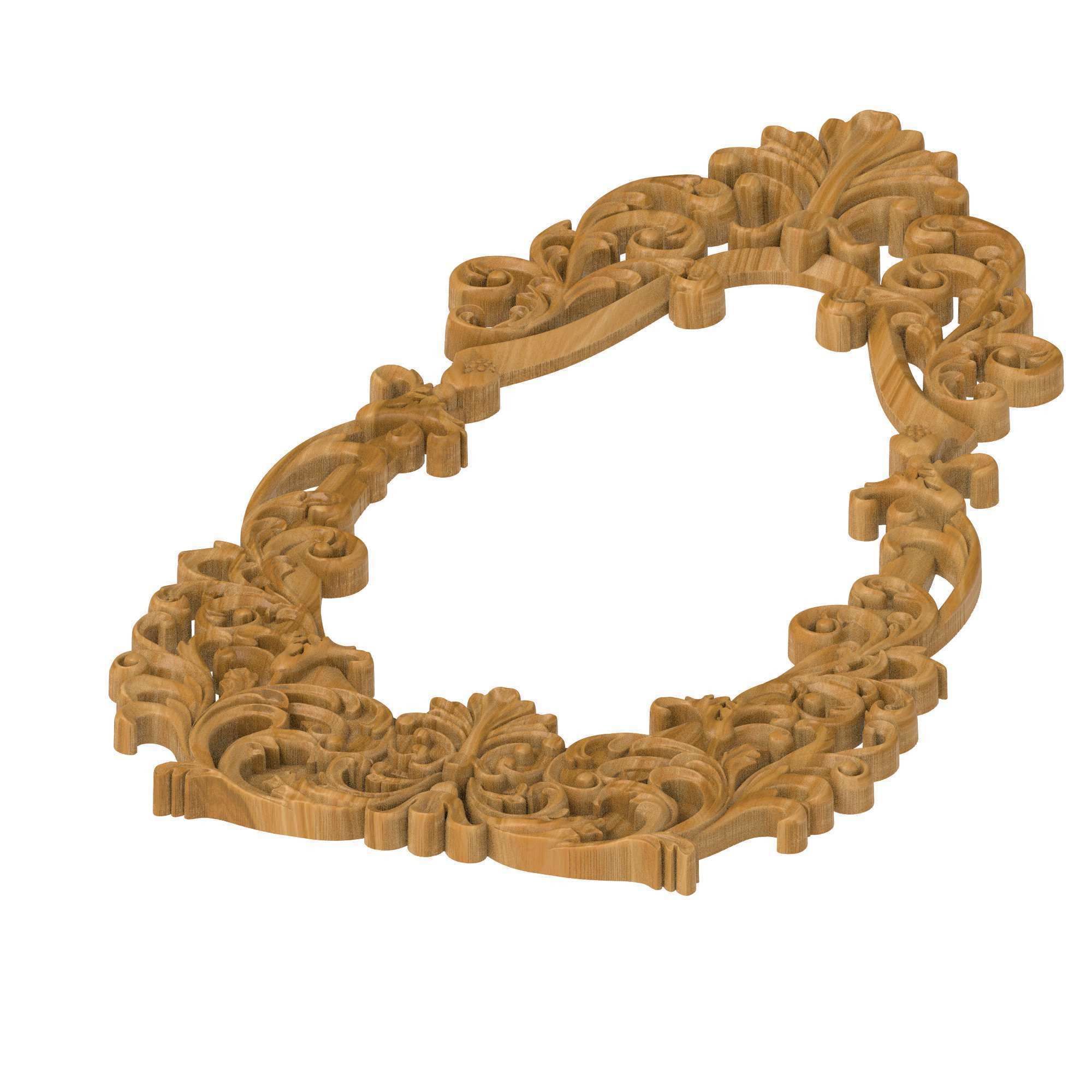 Carved picture frame STL 3D model | CGTrader