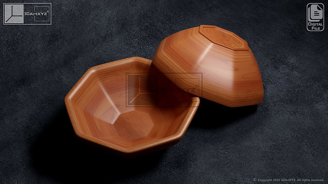 Octagonal Bowl - CNC Files for Wood 3D model | CGTrader