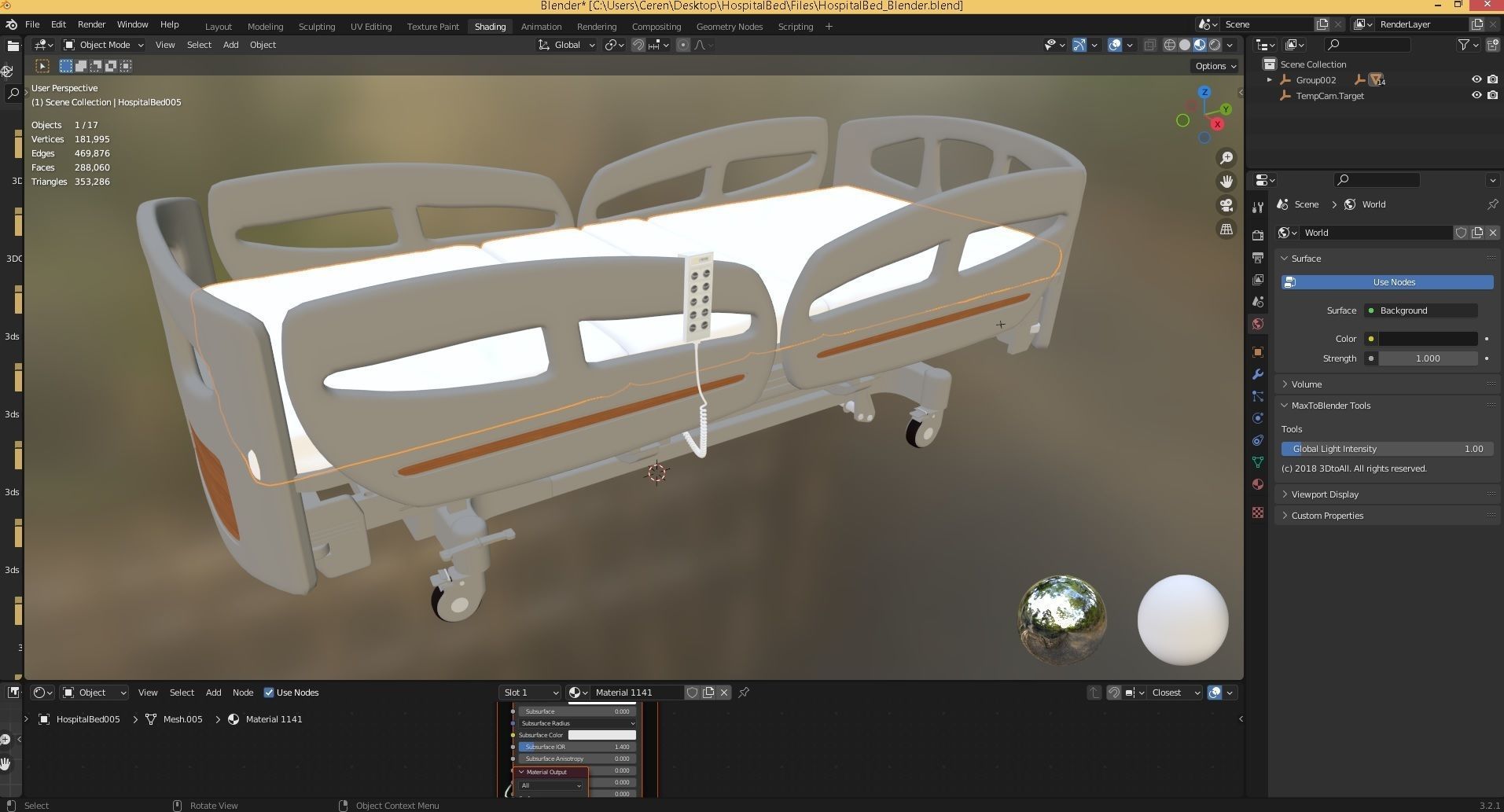 Hospital Bed - Medical Bed Medical Equipment 3D model | CGTrader