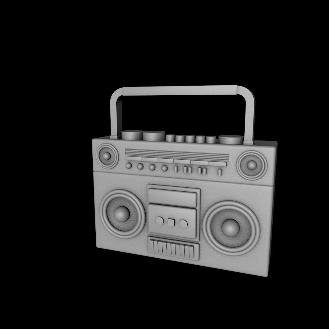 3D model Radio Low-poly 3D model boombox VR / AR / low-poly | CGTrader