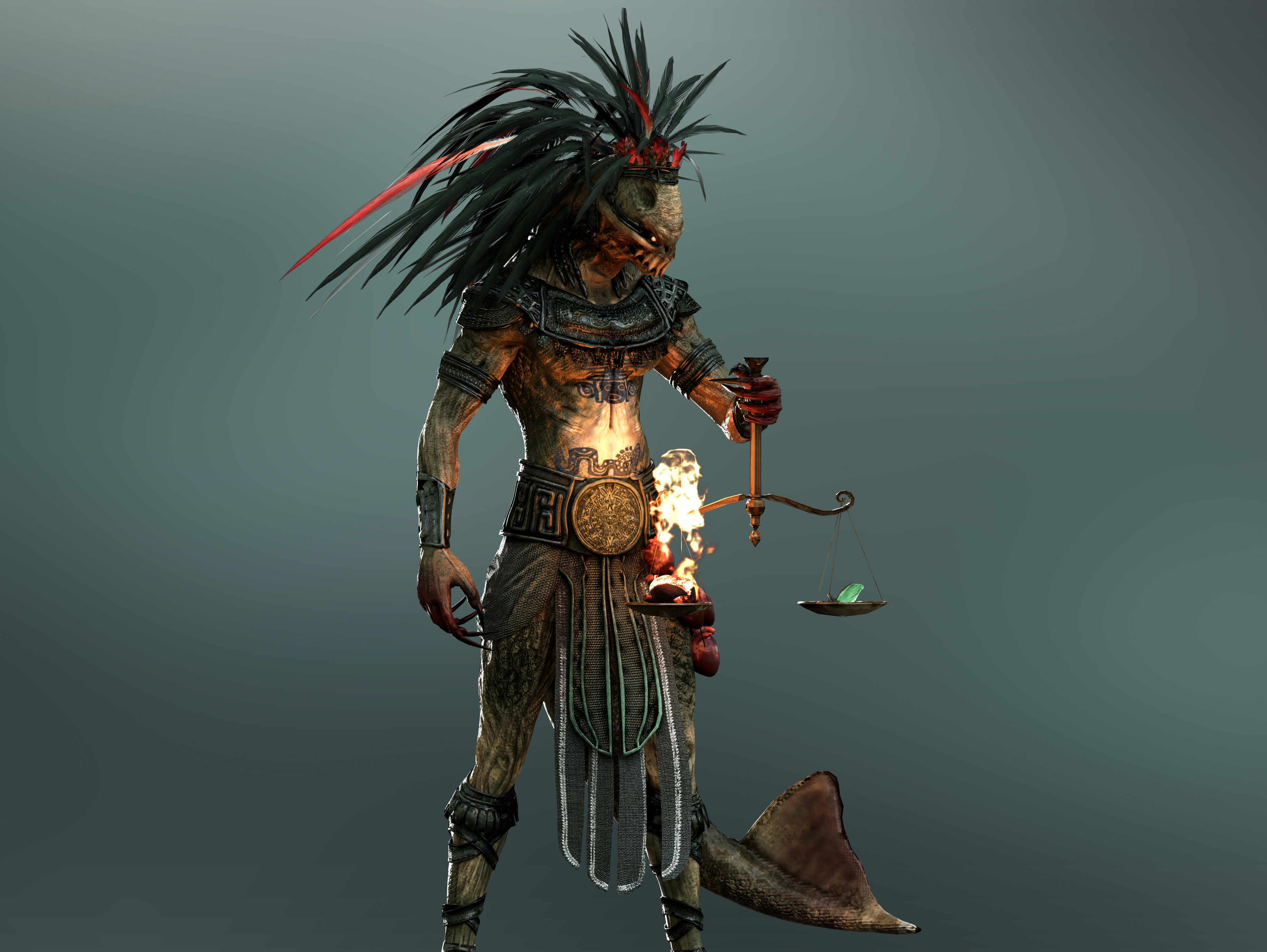 3D model Aztec God Quetzalcoatl VR / AR / low-poly rigged | CGTrader