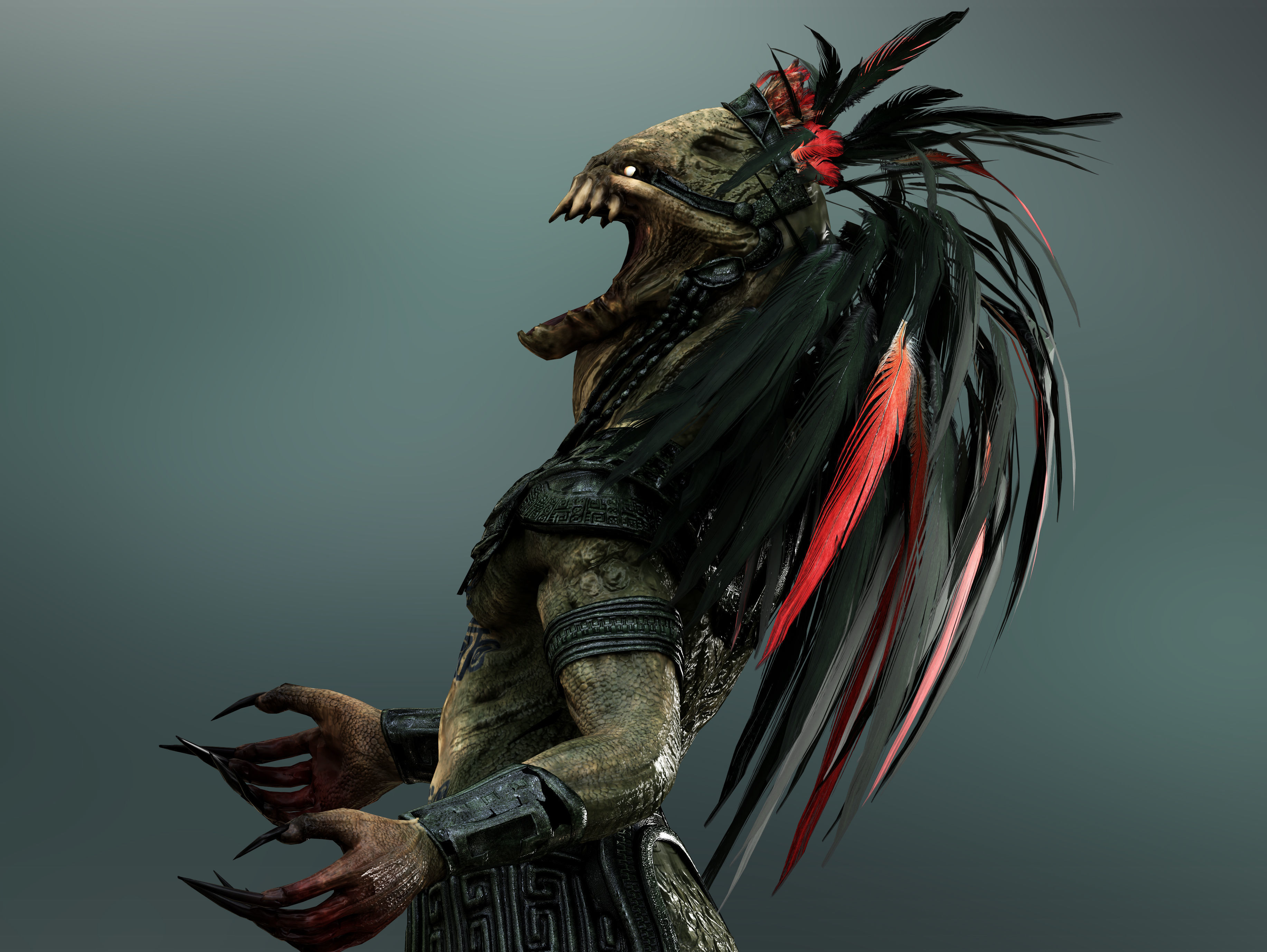 3D model Aztec God Quetzalcoatl VR / AR / low-poly rigged | CGTrader