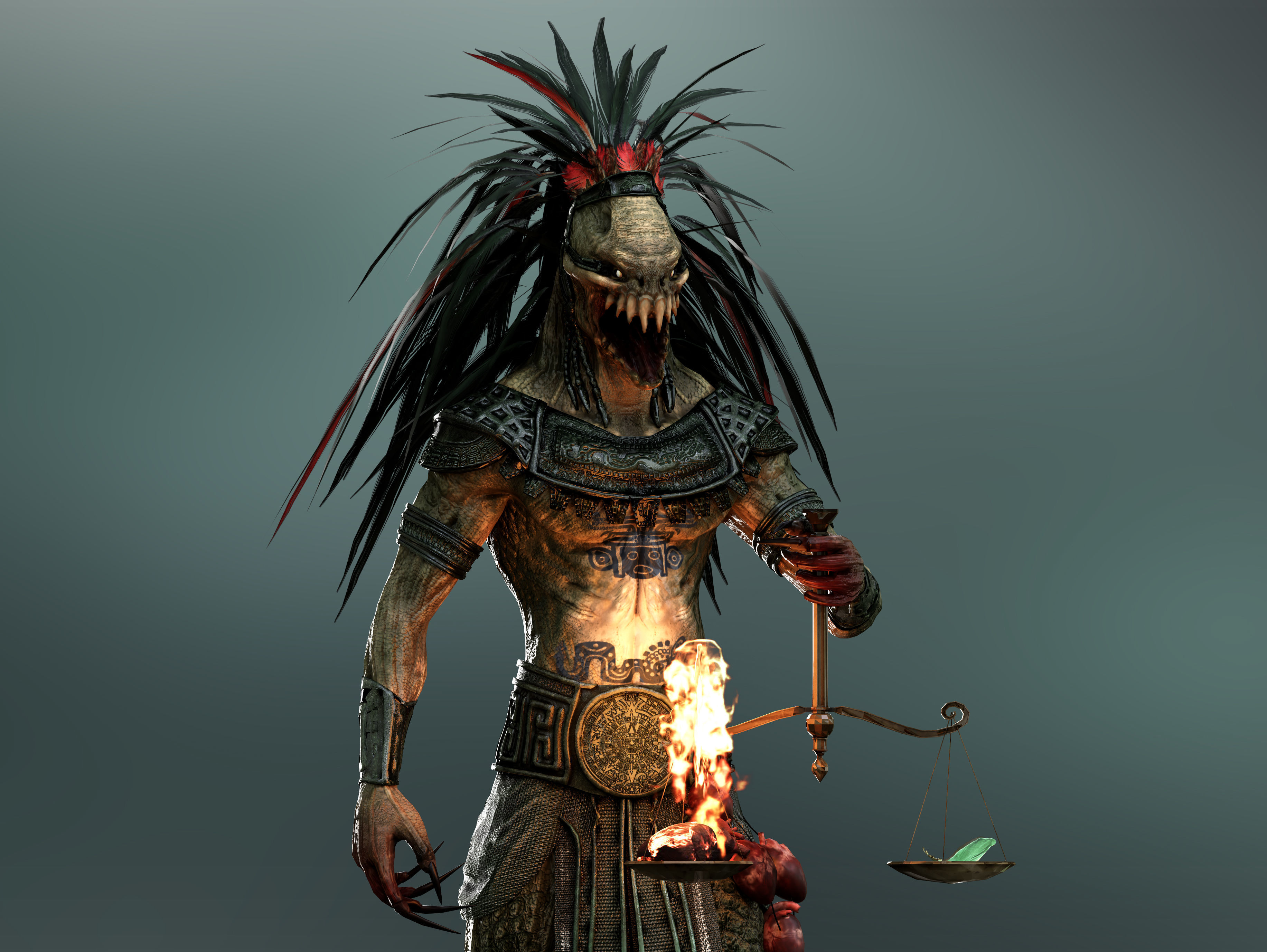 3D model Aztec God Quetzalcoatl VR / AR / low-poly rigged | CGTrader