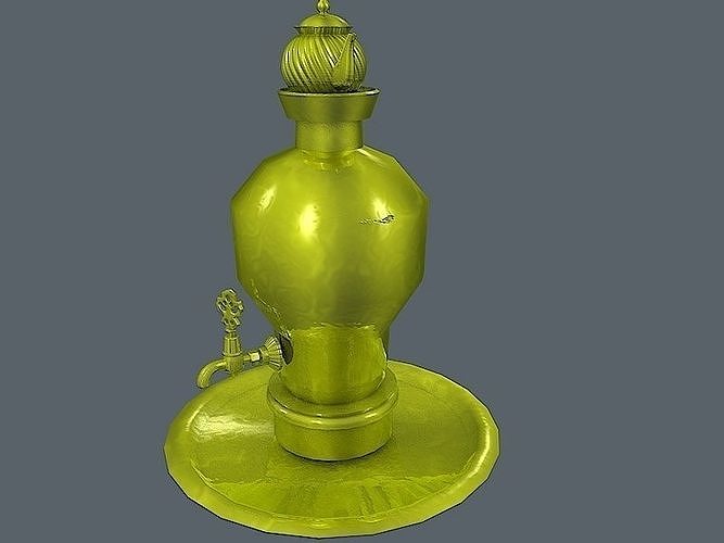 SAMOVAR gold pot 3D model | CGTrader
