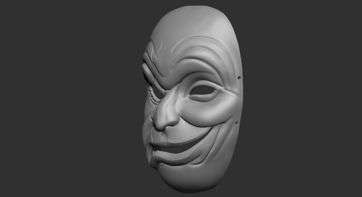 JAPANESE TRADITIONAL FACE MASK 3D model 3D printable | CGTrader