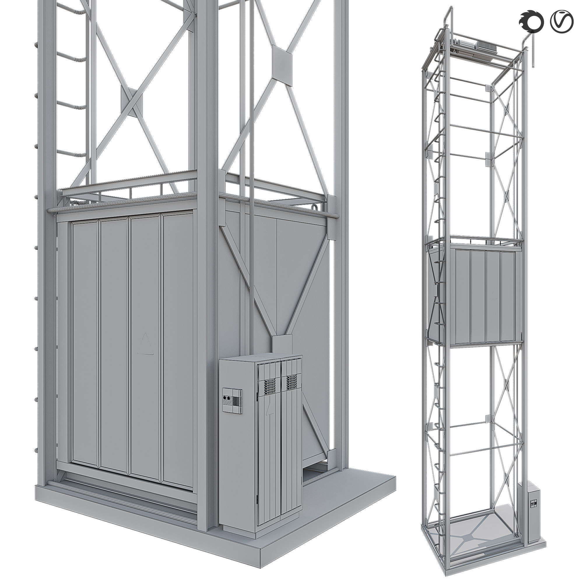 Cargo lift 3D model animated | CGTrader