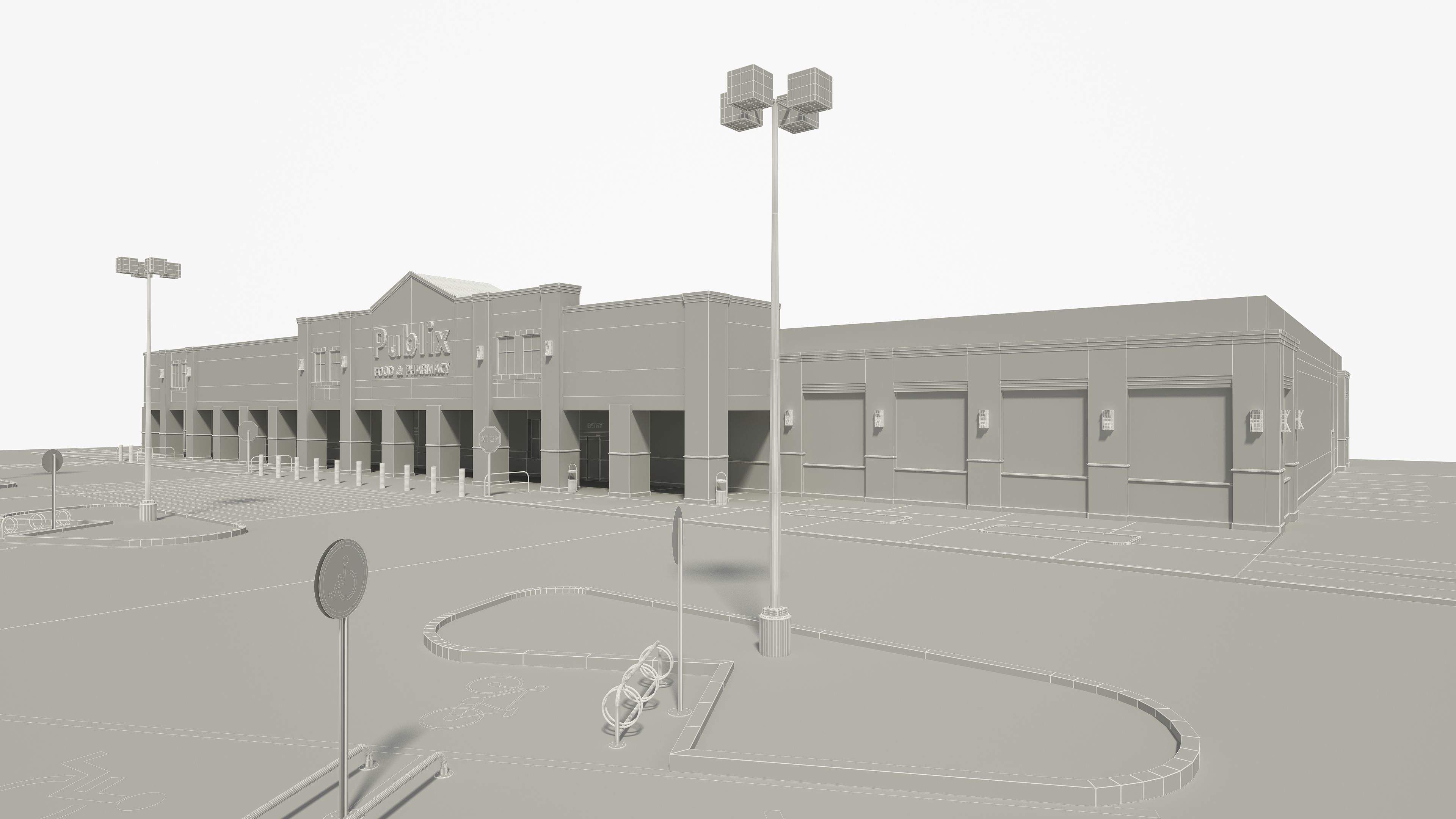 Retail Store Building 3D model | CGTrader