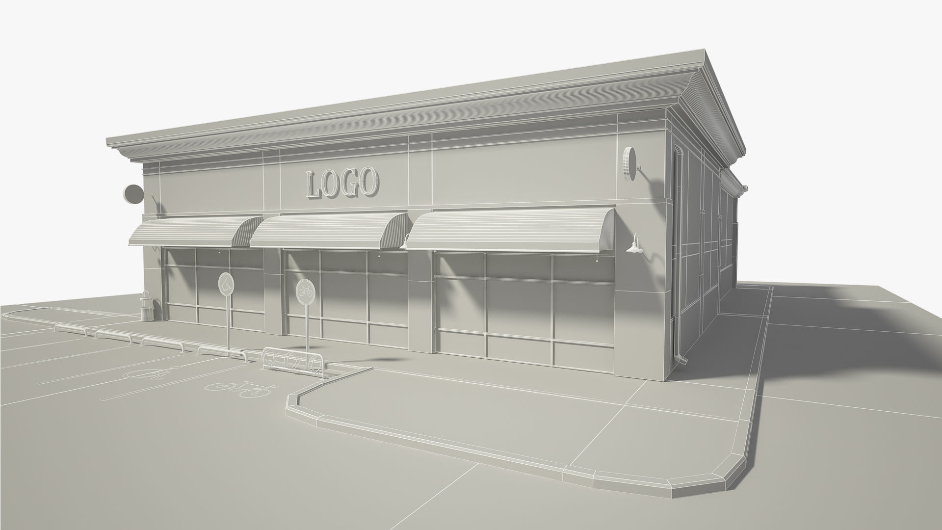 Retail Store Building 3D model | CGTrader