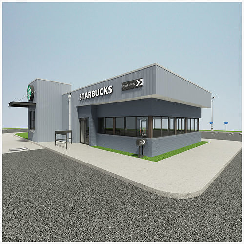 Starbucks Coffee Store 3D model | CGTrader