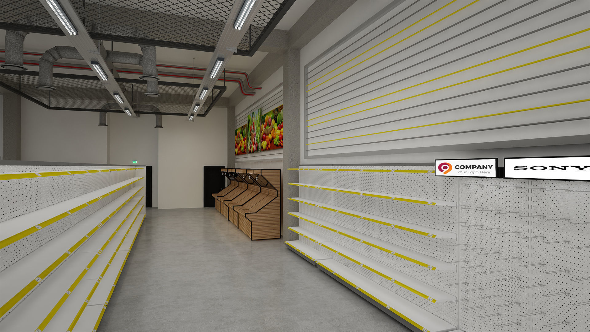 Supermarket Building Full 3D model | CGTrader