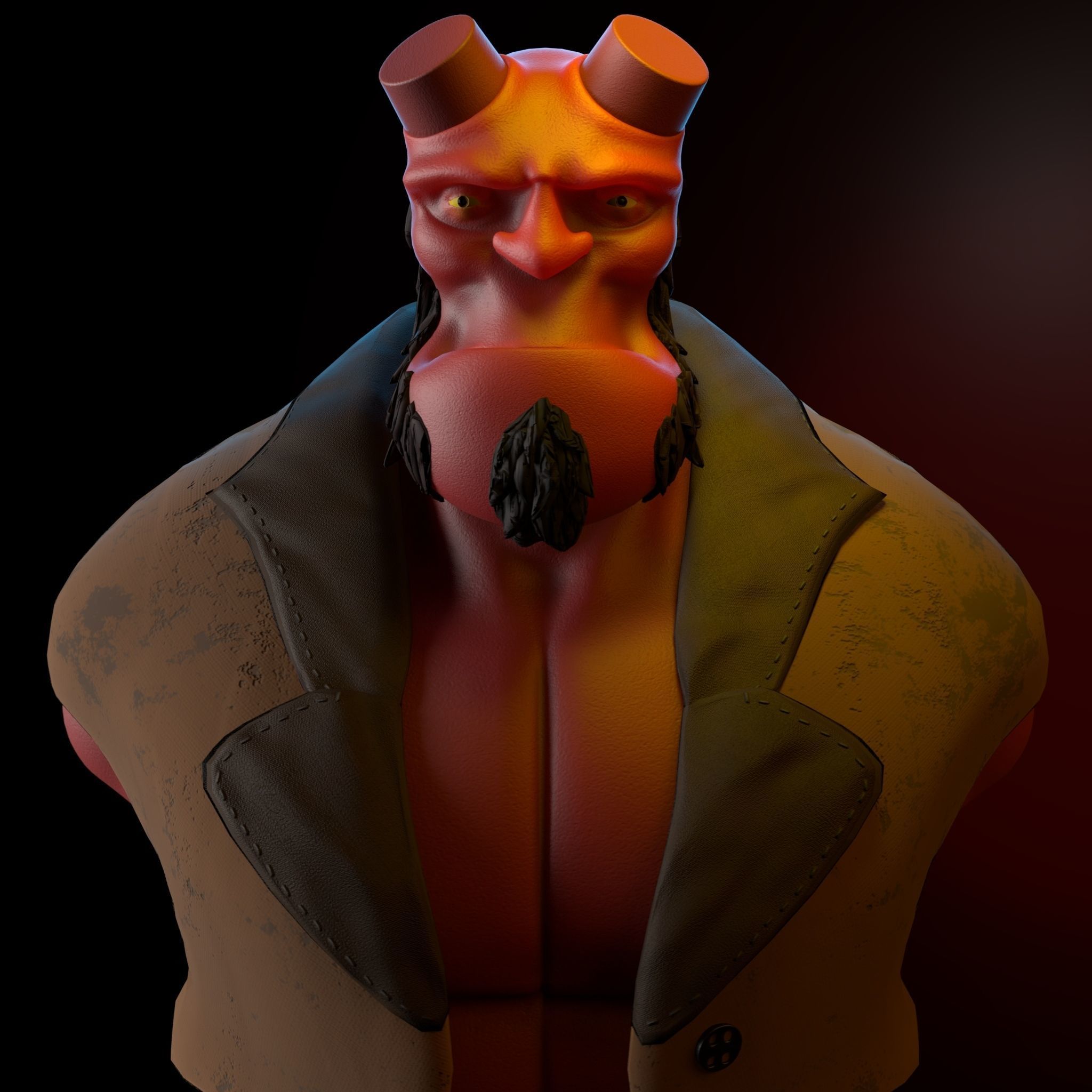 Hellboy fanart 3D model | CGTrader