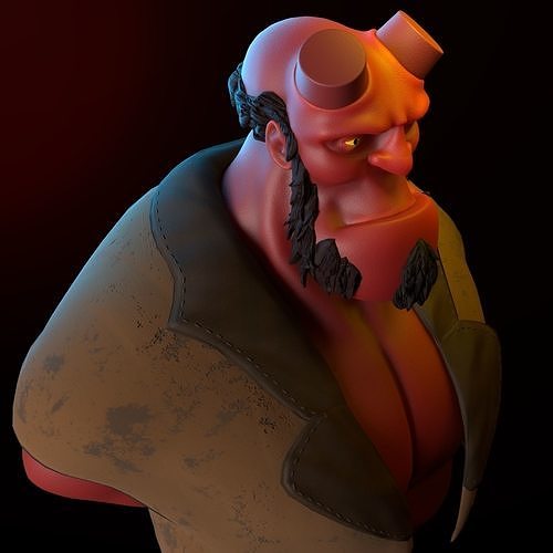 Hellboy fanart 3D model | CGTrader