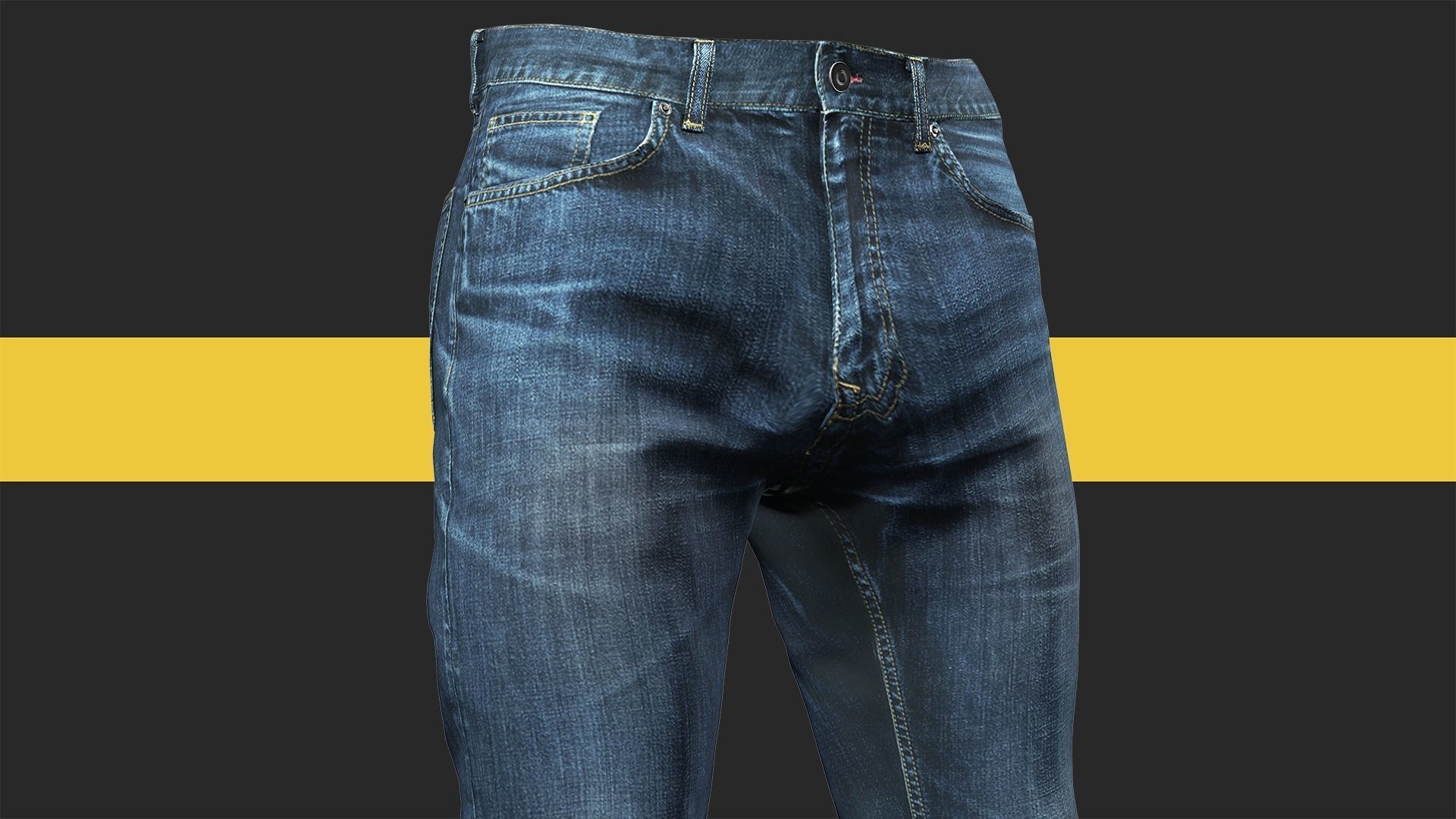 3D model Realistic Bleu Jeans for Men Rigged VR / AR / low-poly | CGTrader