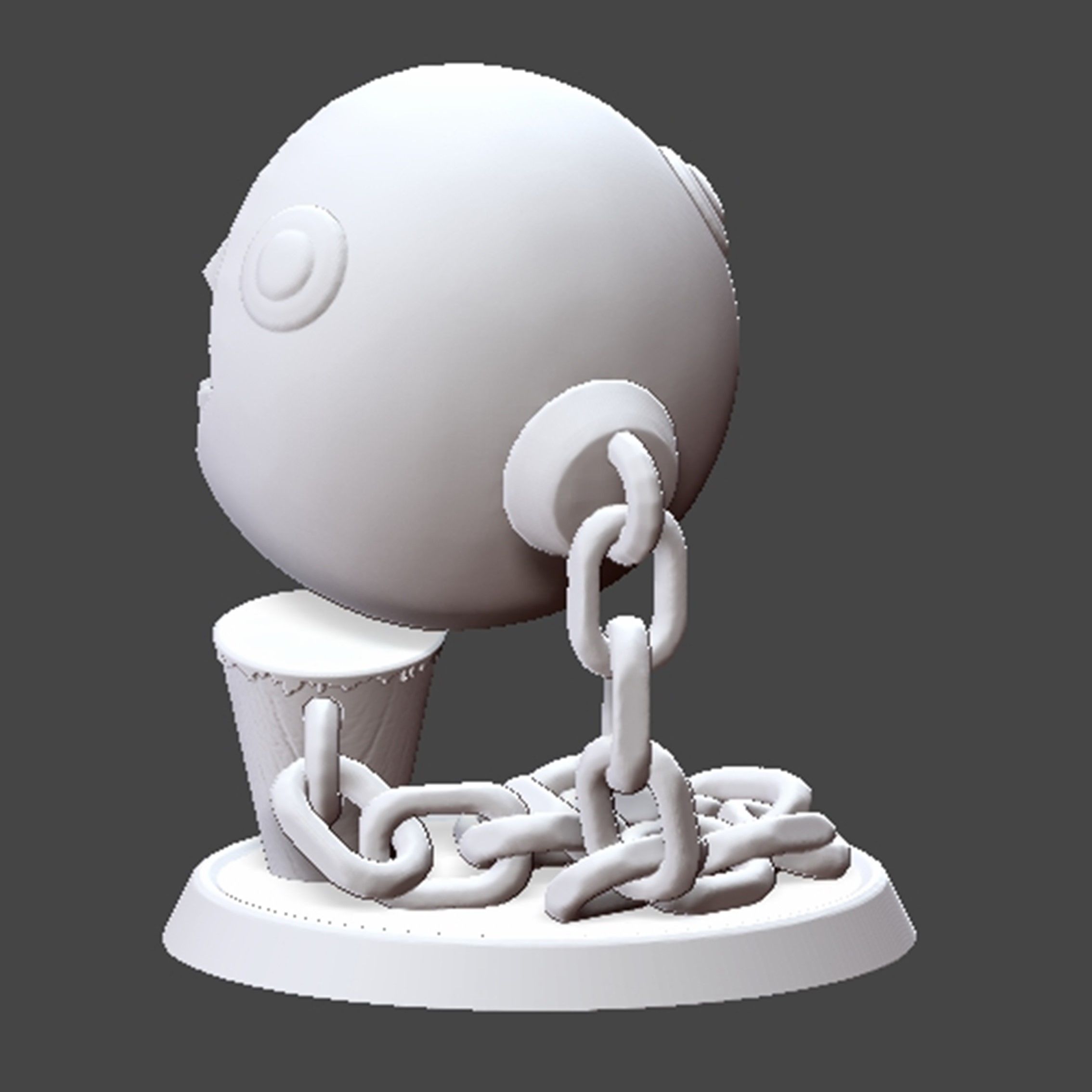 Chain Chomp Mario Based 3D model 3D printable | CGTrader