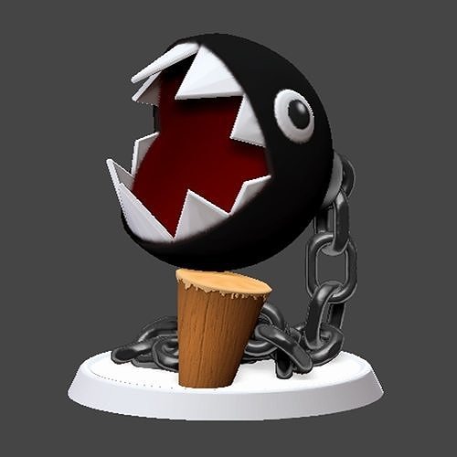 Chain Chomp Mario Based 3D model 3D printable | CGTrader