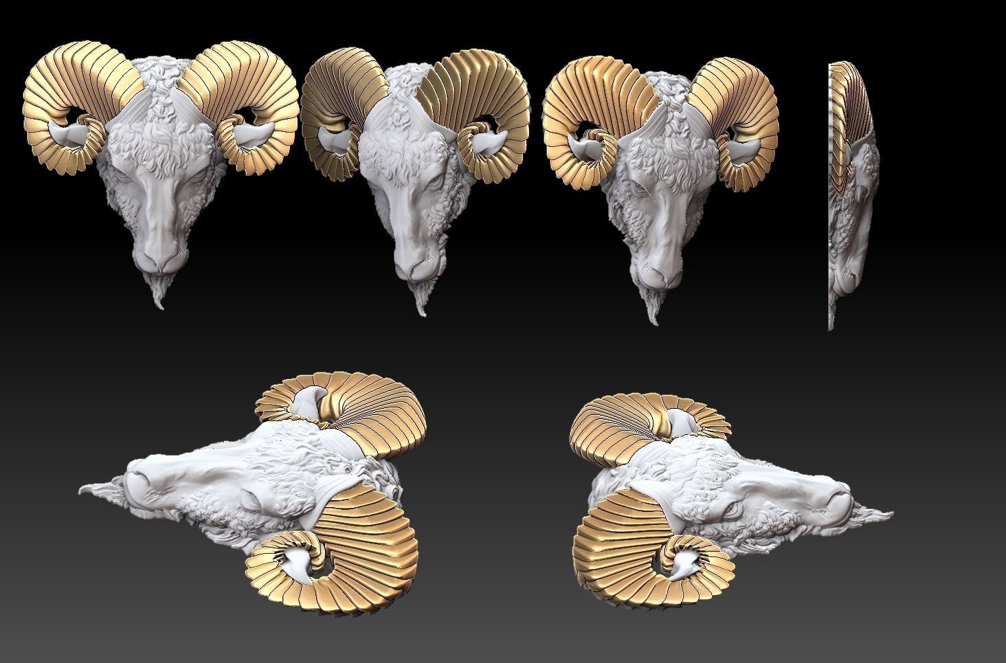Aries Zodiac Sign pendant 3D model 3D printable | CGTrader