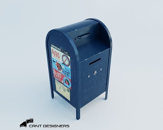 3D model Mail Box Low Poly PBR 3D Model VR / AR / low-poly | CGTrader