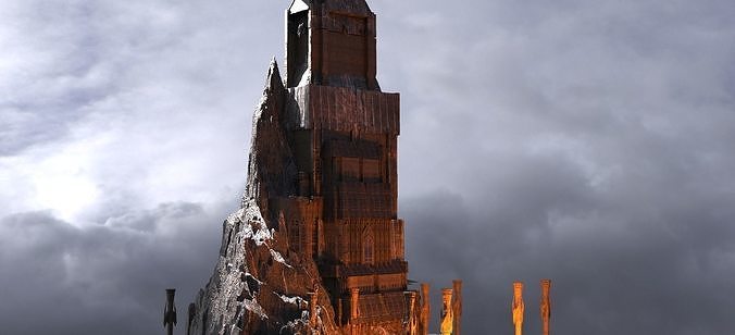 Dark Ages Fort Tower Kitbash 3D model | CGTrader
