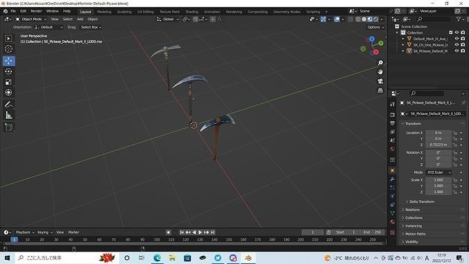 Fortnite Def pickaxes from chapter 1 to 3 free 3D model | CGTrader