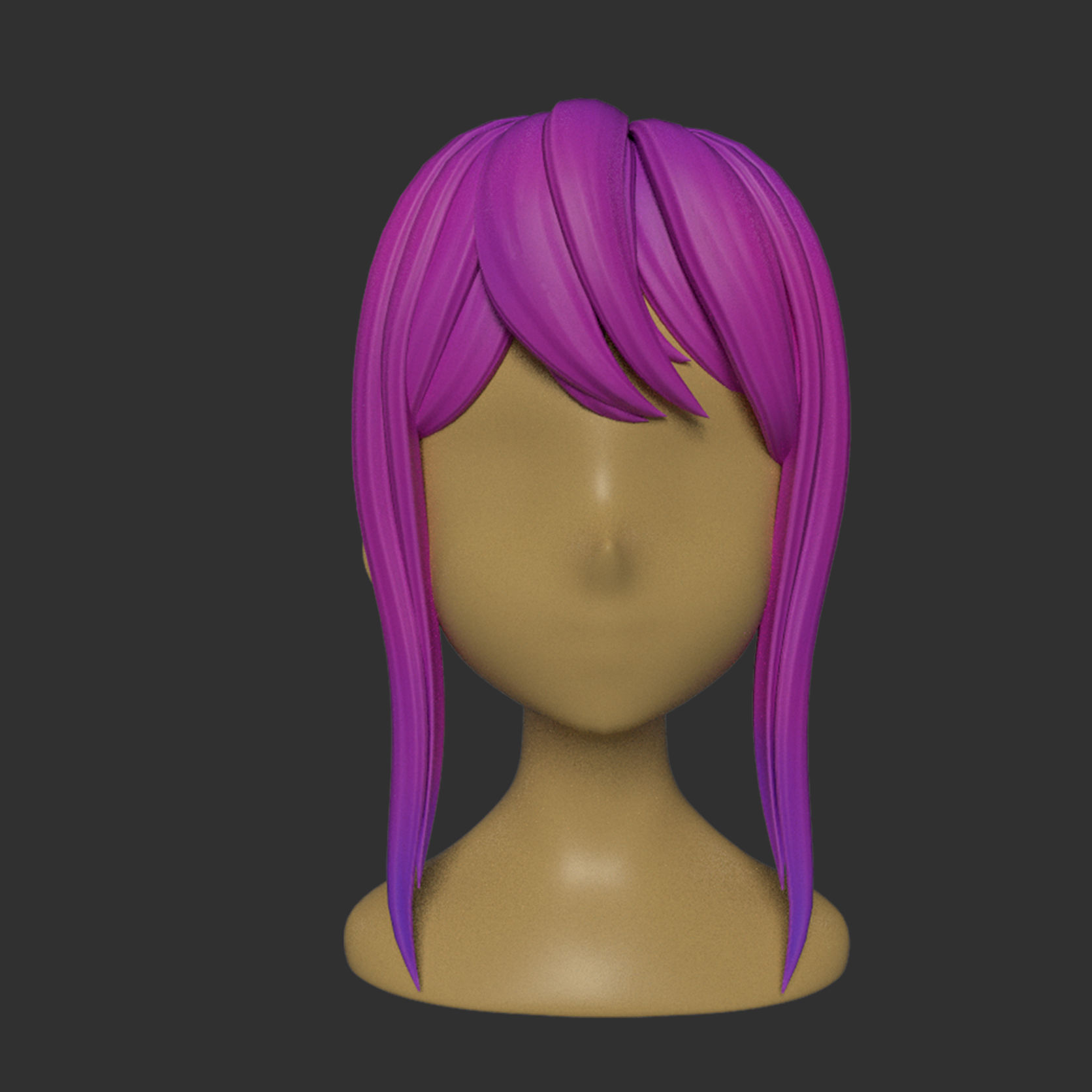 3D model Long hair VR / AR / low-poly | CGTrader