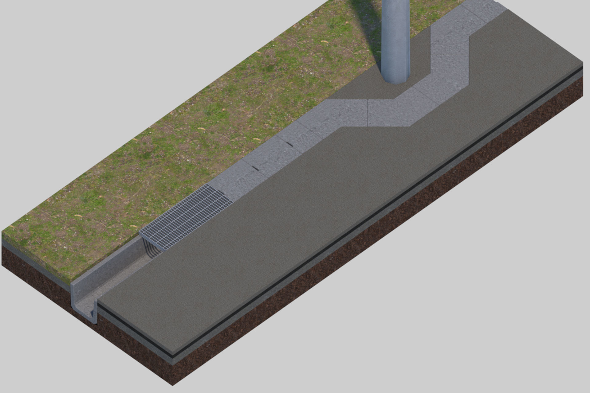 Gutter Upper lid U type 3D model | CGTrader