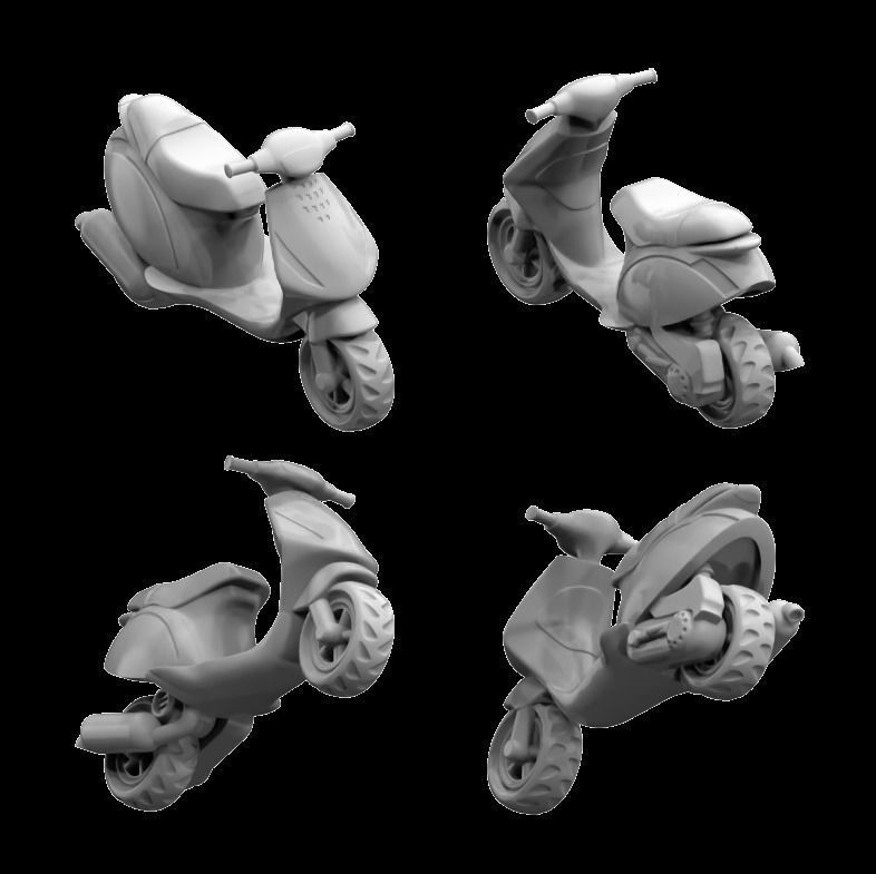 3D Printable Scooter Zip Piaggio 3D model 3D printable | CGTrader