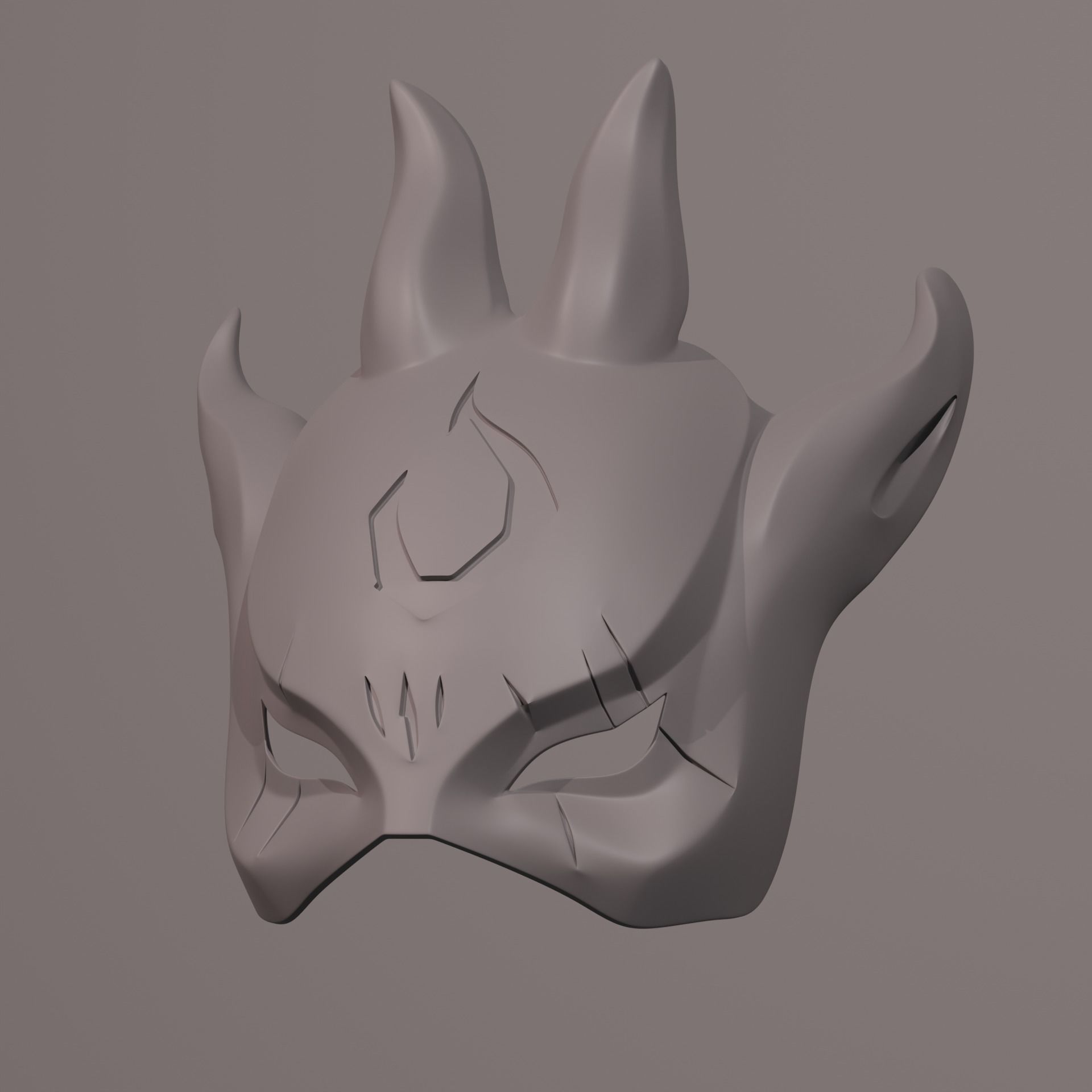 Kindred mask from Arcane white version 3D model 3D printable | CGTrader