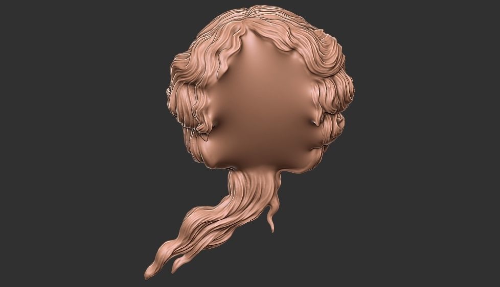 hair 43 3D model 3D printable | CGTrader