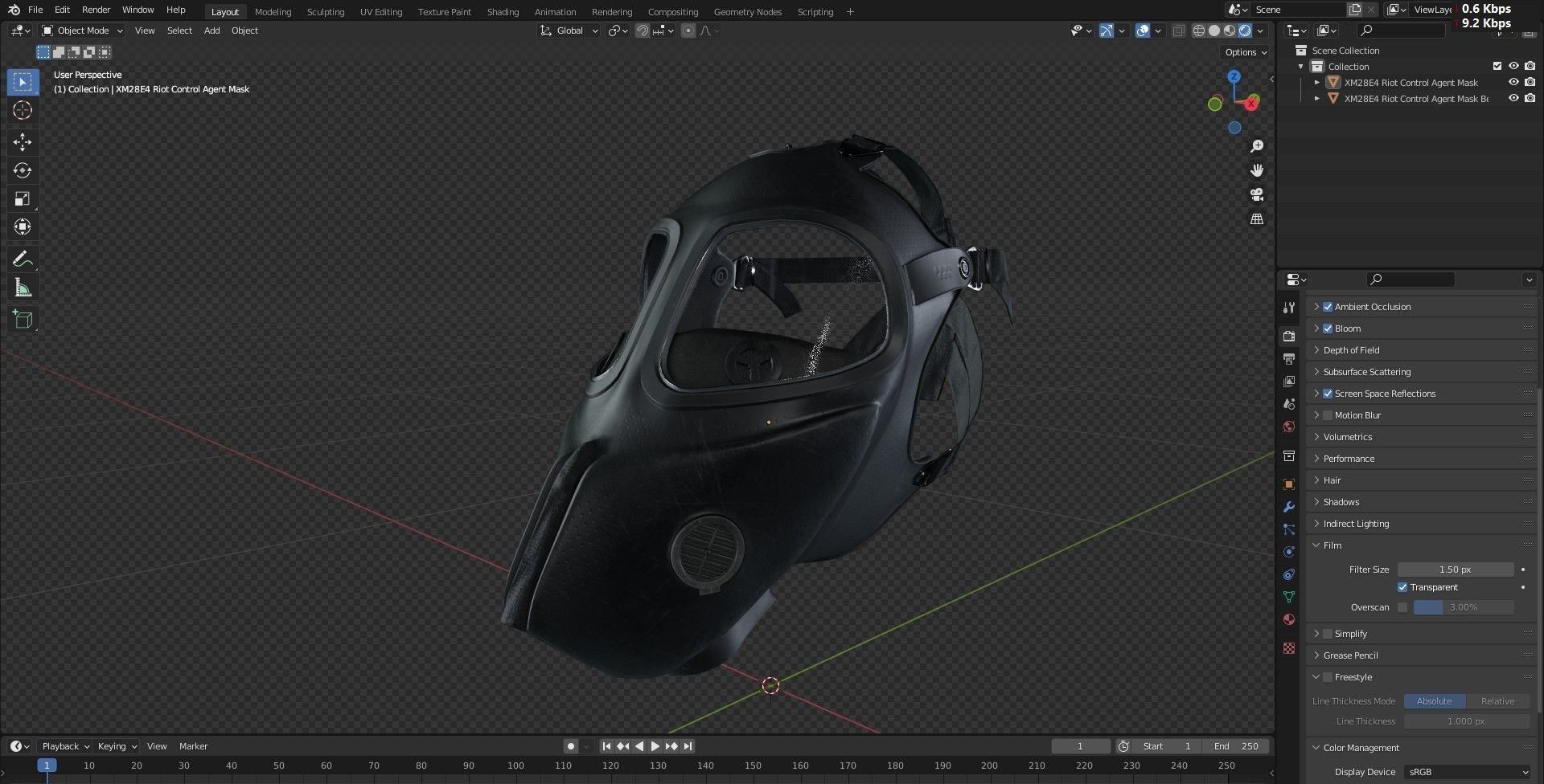 3D model XM28 Gas Mask VR / AR / low-poly | CGTrader