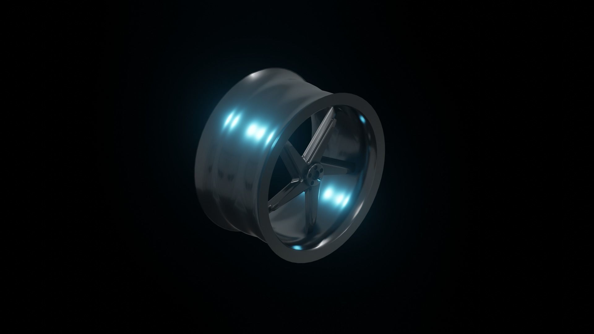 5 point wheel rim 3D model | CGTrader