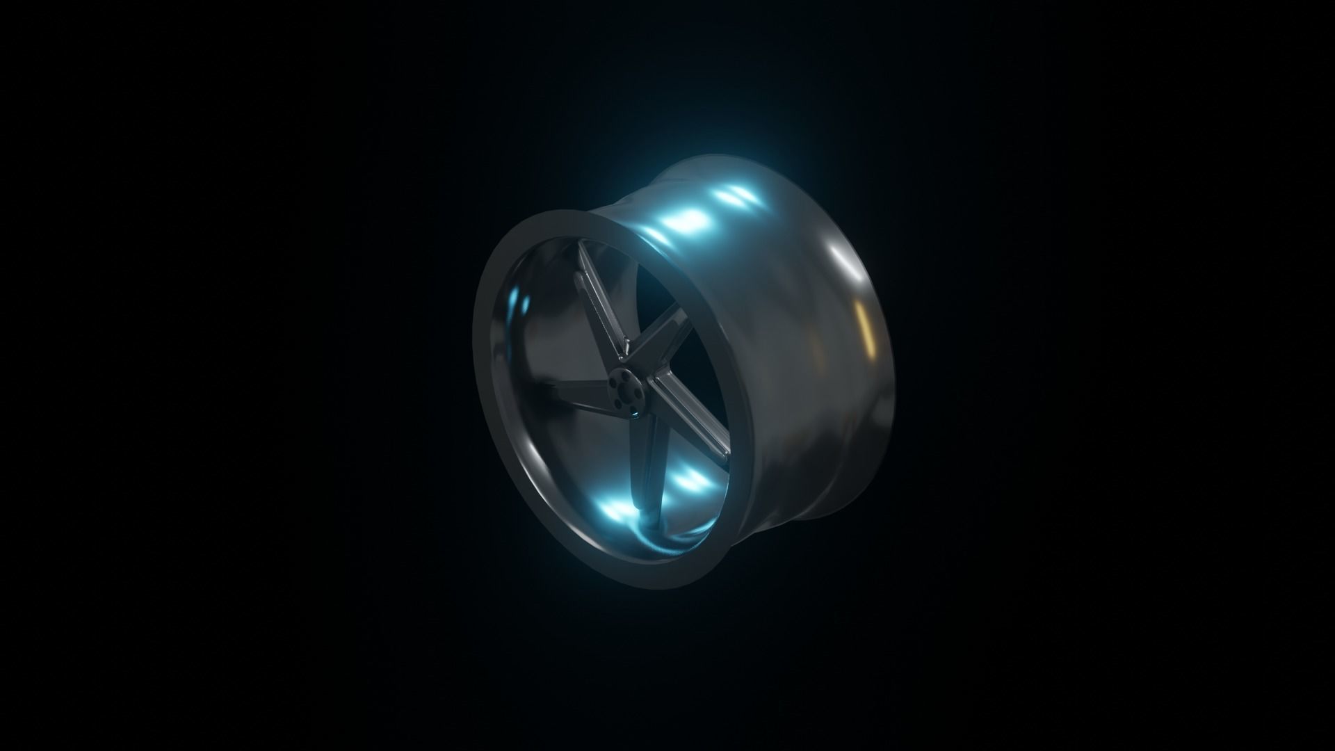 5 point wheel rim 3D model | CGTrader