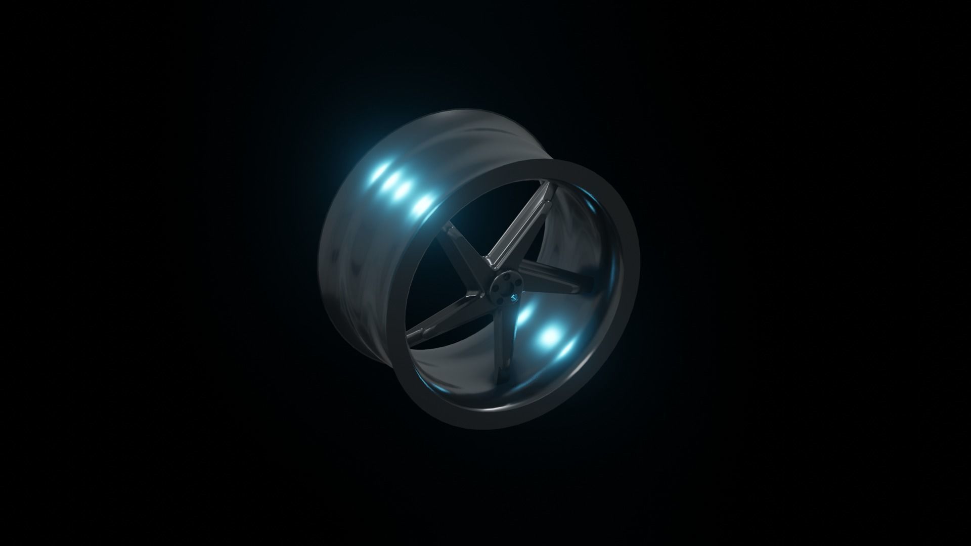 5 point wheel rim 3D model | CGTrader