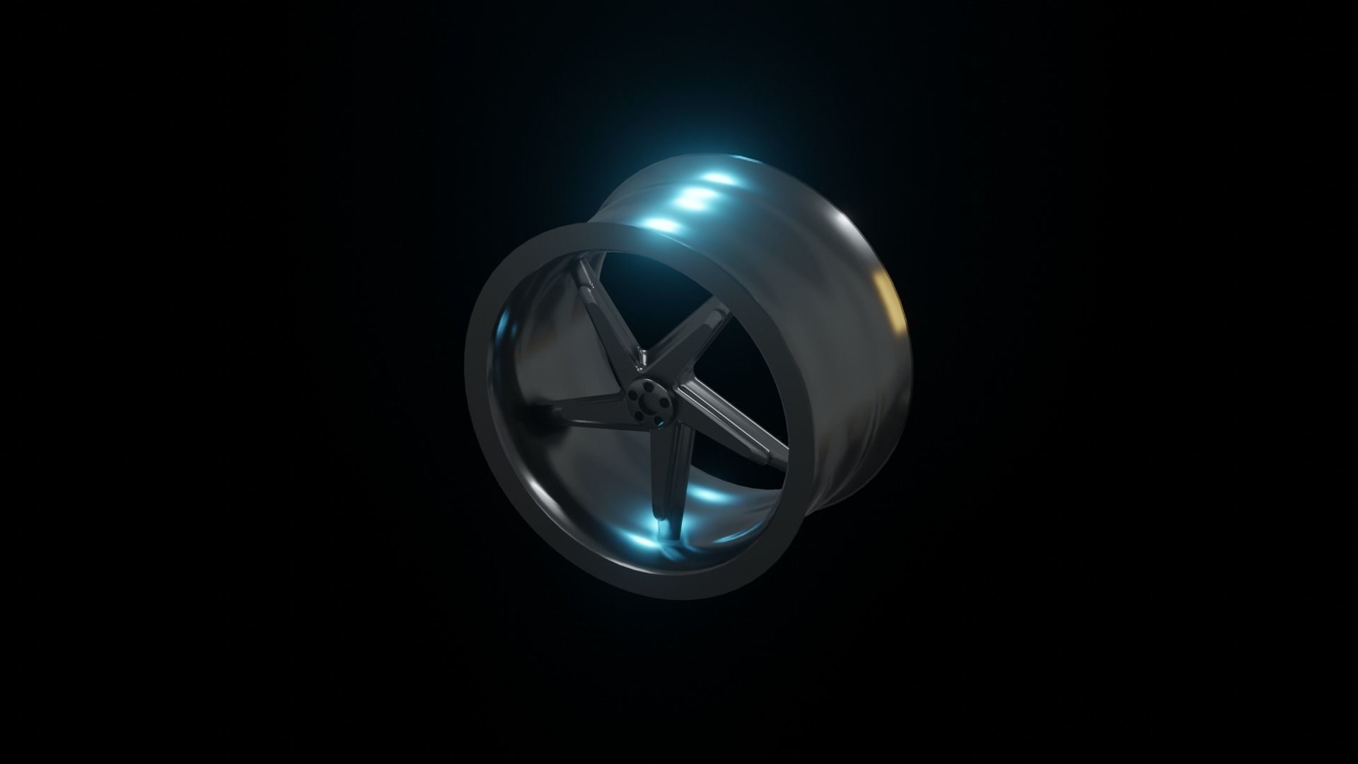 5 point wheel rim 3D model | CGTrader