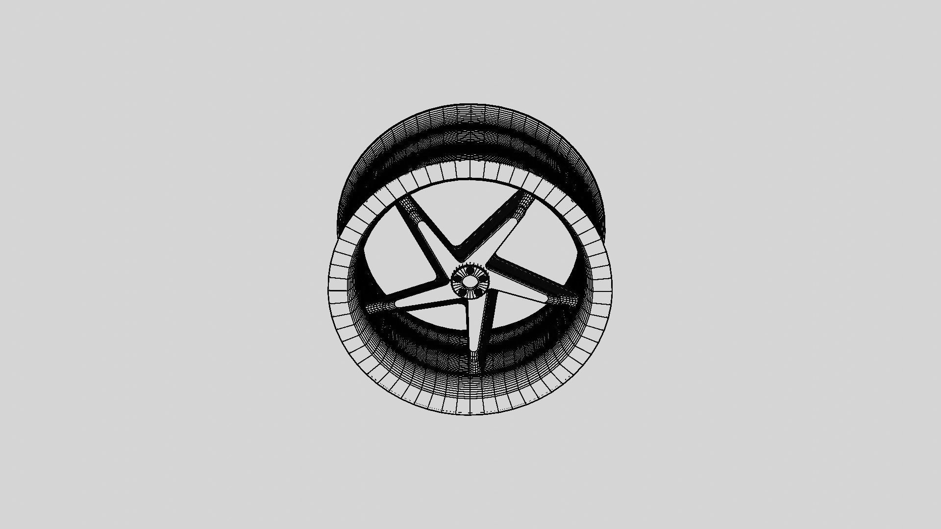 5 point wheel rim 3D model | CGTrader