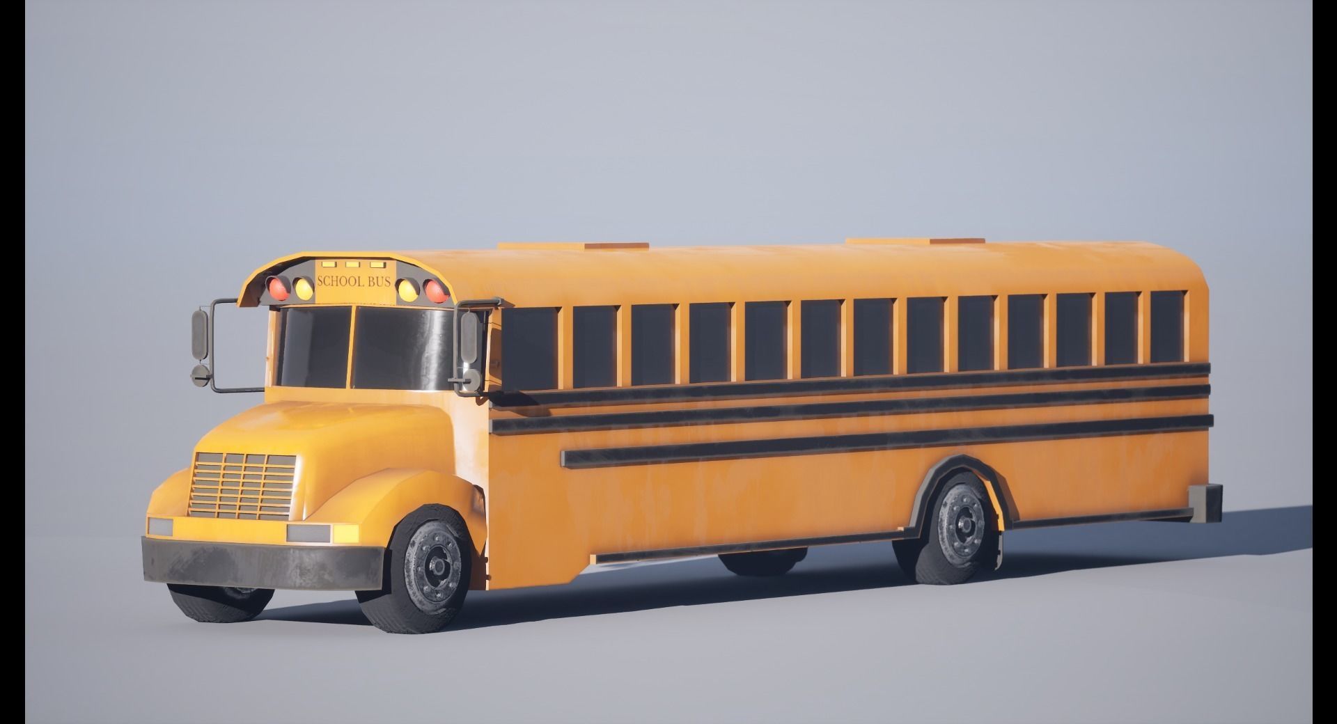 3D model Bus High-school VR / AR / low-poly | CGTrader